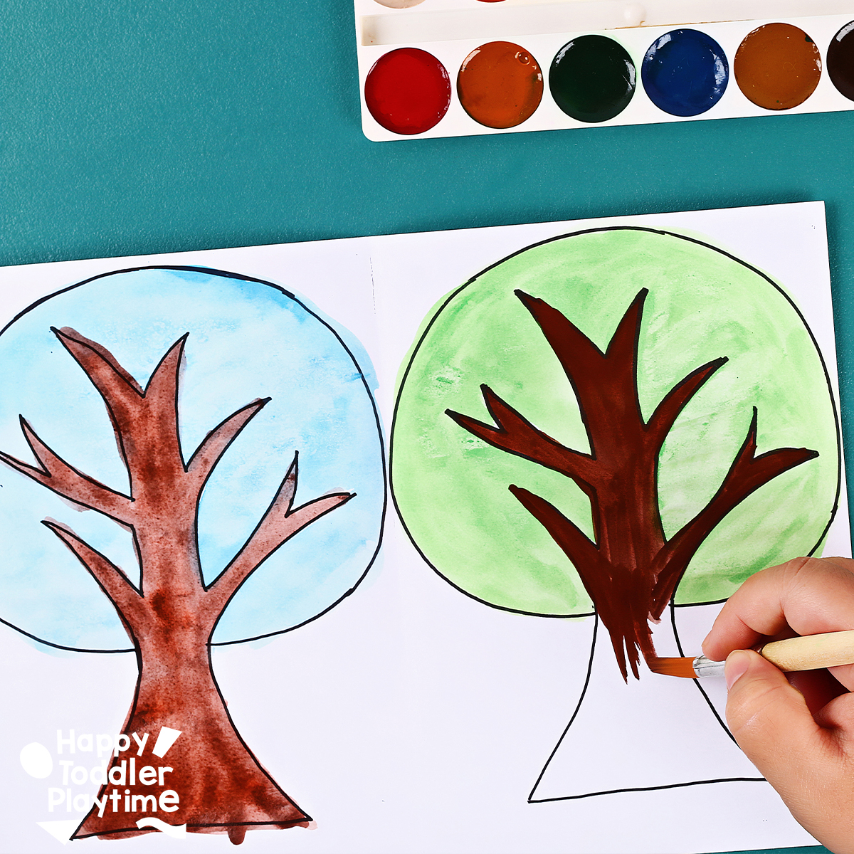 DIY Paper Tree Four Seasons Craft - Happy Toddler Playtime