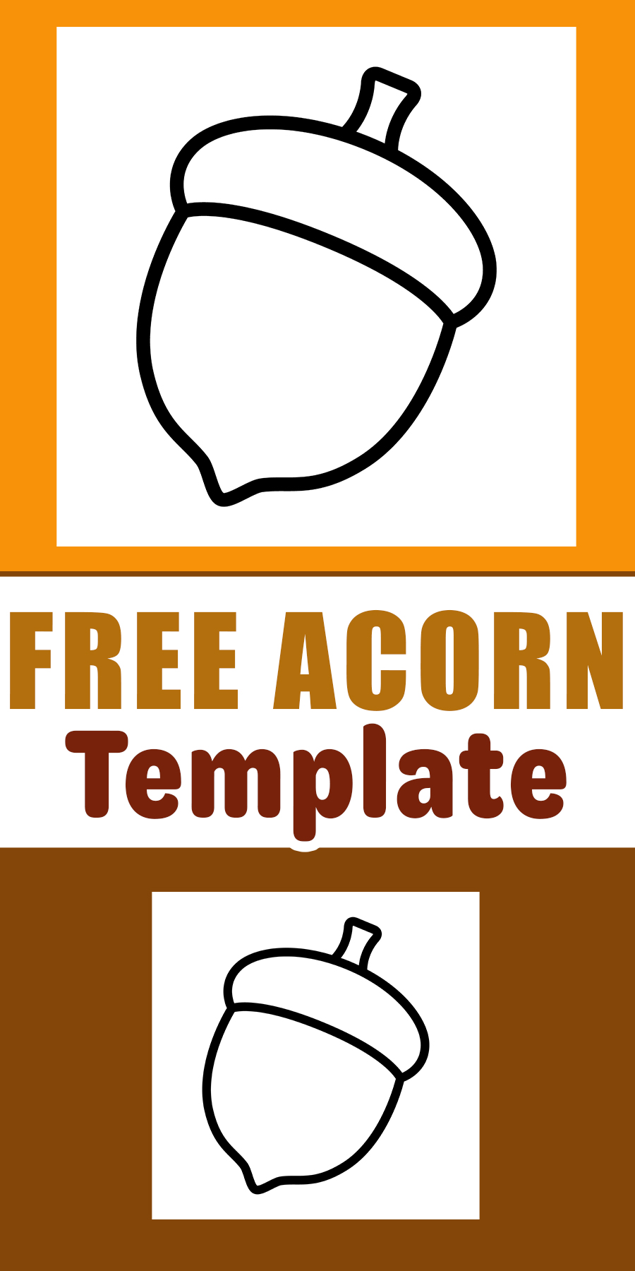 FREE Acorn Templates for Crafts - Happy Toddler Playtime