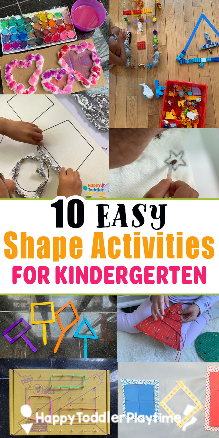 10 Easy Shape Activities for Kindergarten - Happy Toddler Playtime
