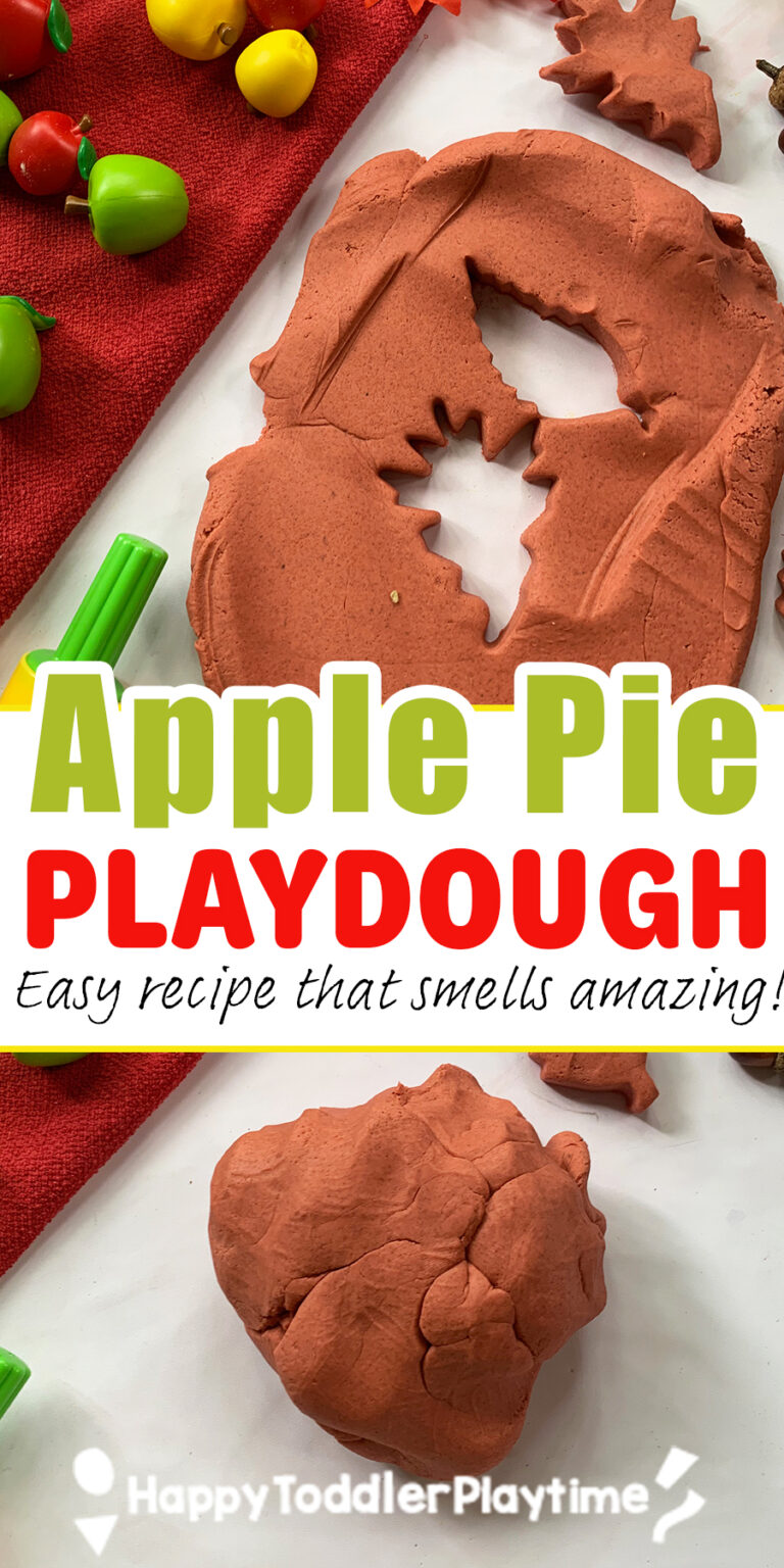 Apple Pie Playdough Recipe - Happy Toddler Playtime