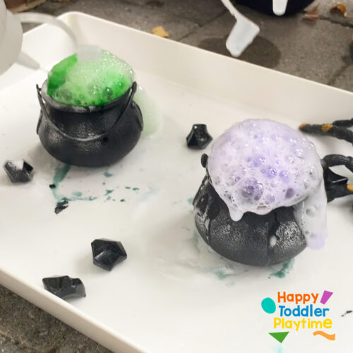 Witches' Brew Fizzy Cauldrons: Halloween STEAM Experiment - Happy ...