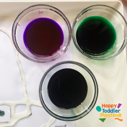 Salt Painted Witch Hat Craft for Kids - Happy Toddler Playtime