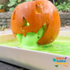 Fizzy Pumpkin Science Experiment for Halloween - Happy Toddler Playtime