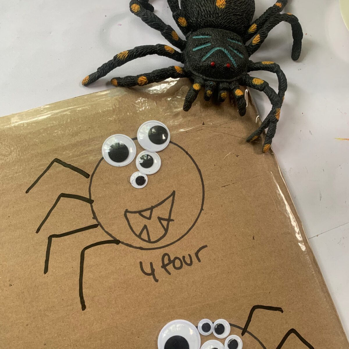 Spider Counting: DIY Wipeable Math Board for Kids - Happy Toddler Playtime