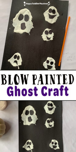 Blow Painted Ghost Craft for Kids - Happy Toddler Playtime