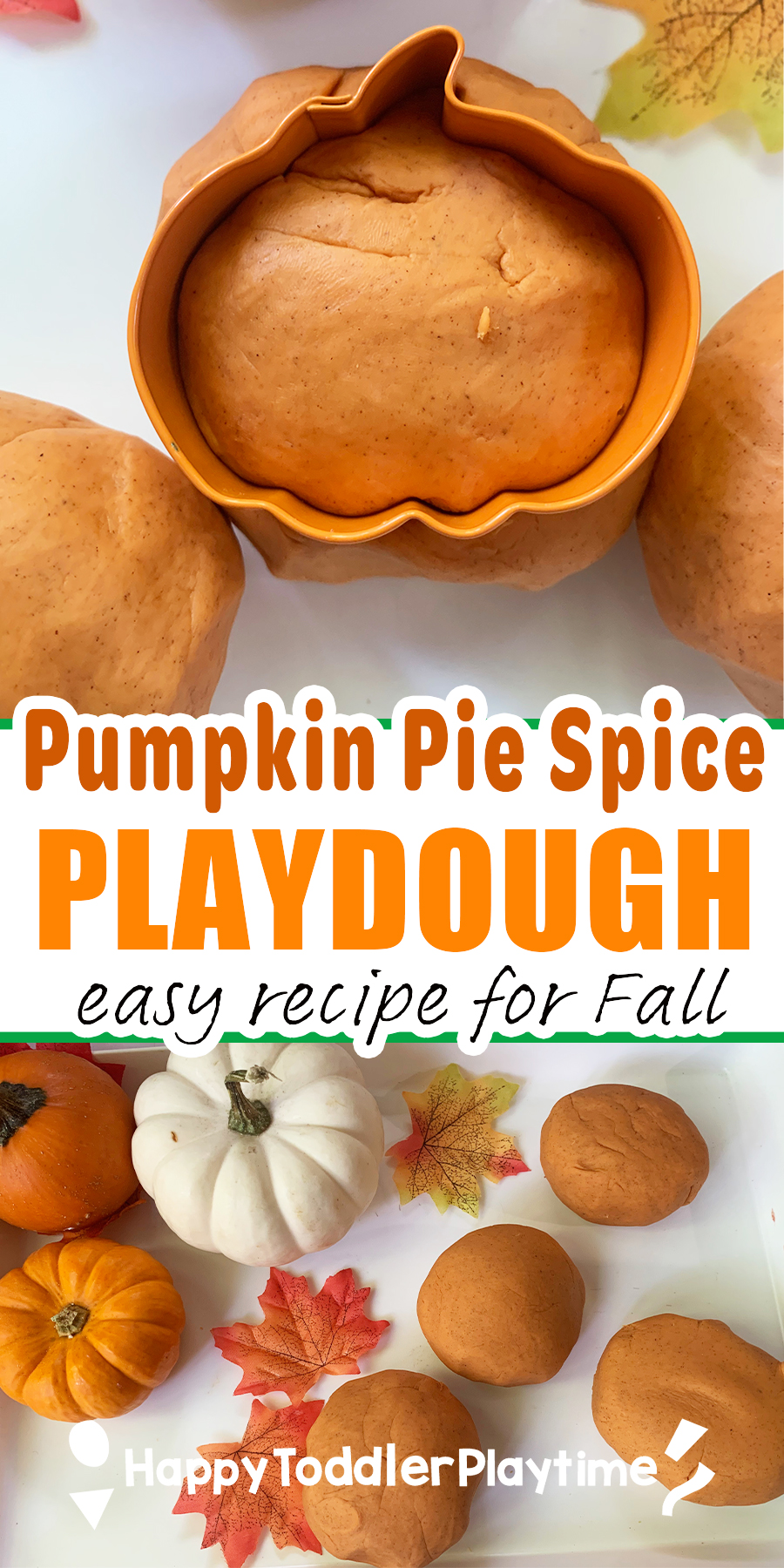 How to Make Pumpkin Pie Spice Playdough - Happy Toddler Playtime