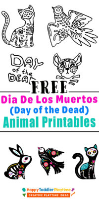 Free Dia De Los Muertos (Day of the Dead) Animal Printables Colouring ...