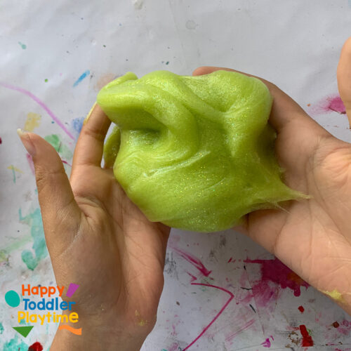 Christmas Floam Slime: Easy Recipe for Kids - Happy Toddler Playtime
