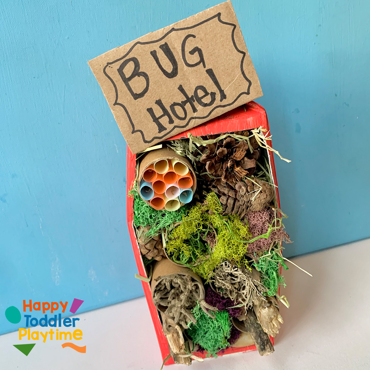 How to Make a Bug Hotel Craft: Fun Craft for Kids - Happy Toddler Playtime