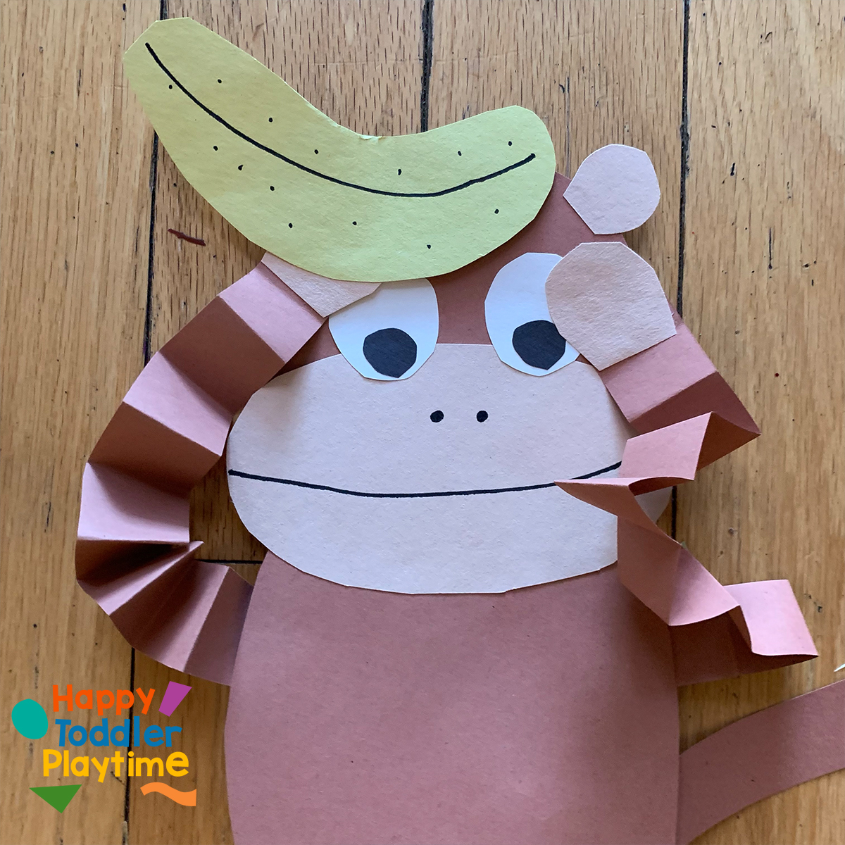 Adorable Paper Monkey Craft for Kids - Happy Toddler Playtime