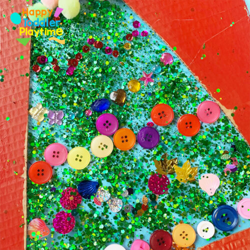 Sticky Christmas Tree Activity & Craft - Happy Toddler Playtime