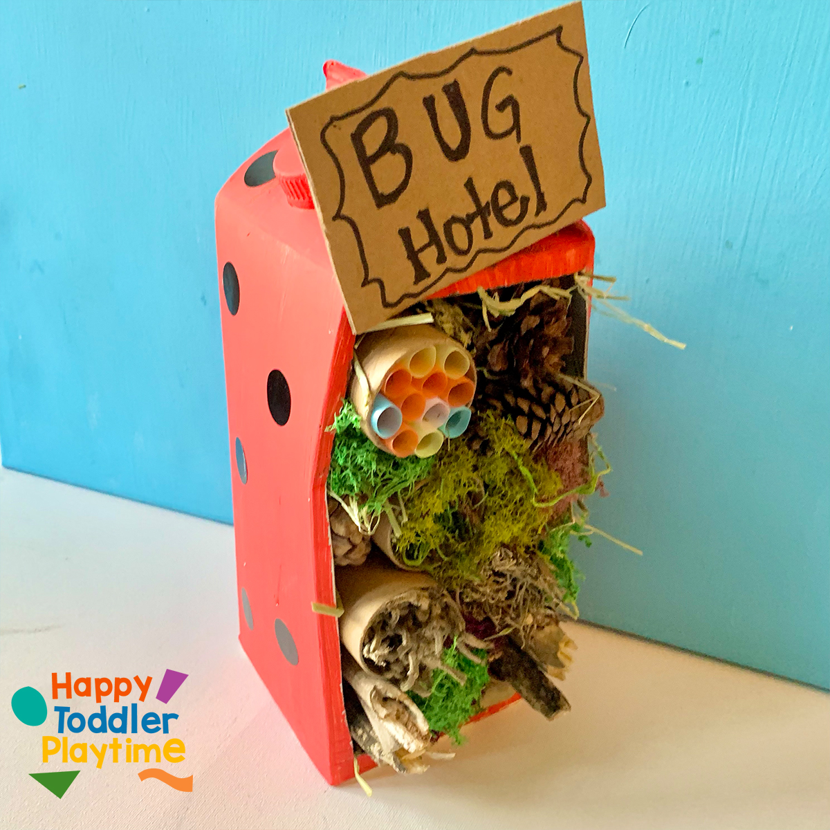 How to Make a Bug Hotel Craft: Fun Craft for Kids - Happy Toddler Playtime