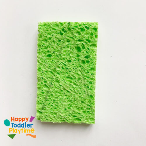 Sponge Painted Christmas Tree Craft - Happy Toddler Playtime