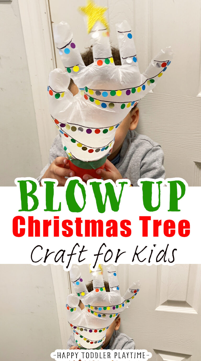 Blow Up Christmas Tree Craft for Kids - Happy Toddler Playtime
