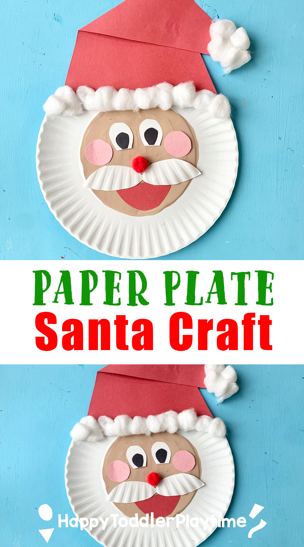 Paper Plate Santa Craft - Happy Toddler Playtime