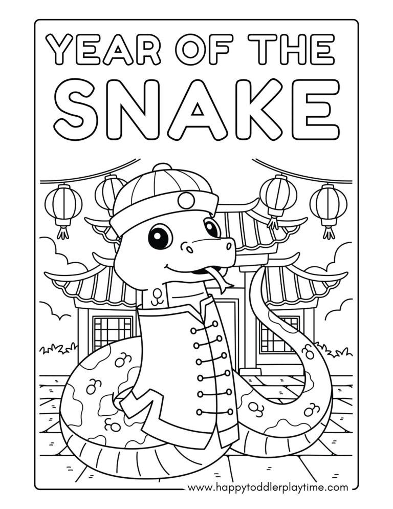 Free Chinese New Year Colouring Pages for Kids (2025) - Happy Toddler ...