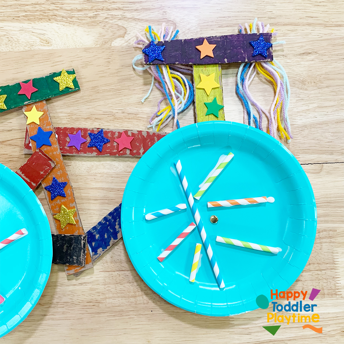 Easy Cardboard Bicycle Craft for Kids - Happy Toddler Playtime