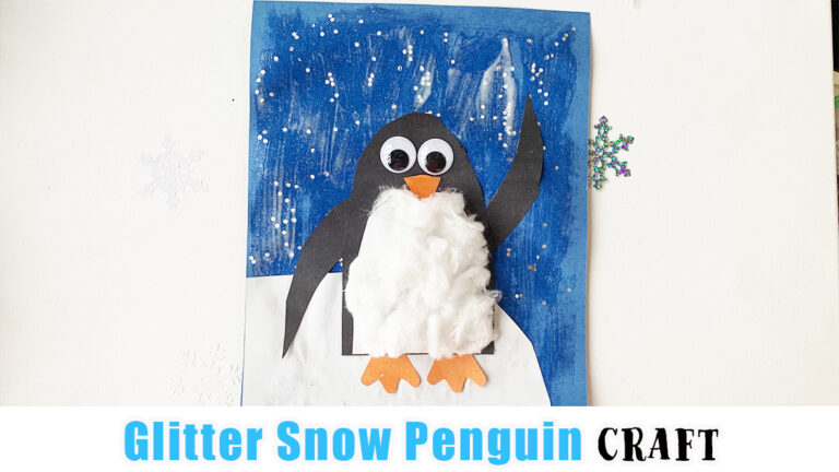 Adorable Glitter Snow Penguin Craft For Kids - Happy Toddler Playtime