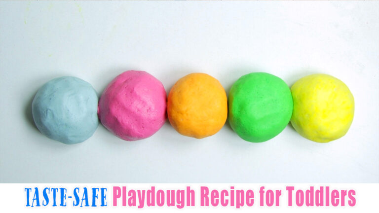 Taste-Safe Playdough Recipe for Babies and Toddlers - Happy Toddler ...