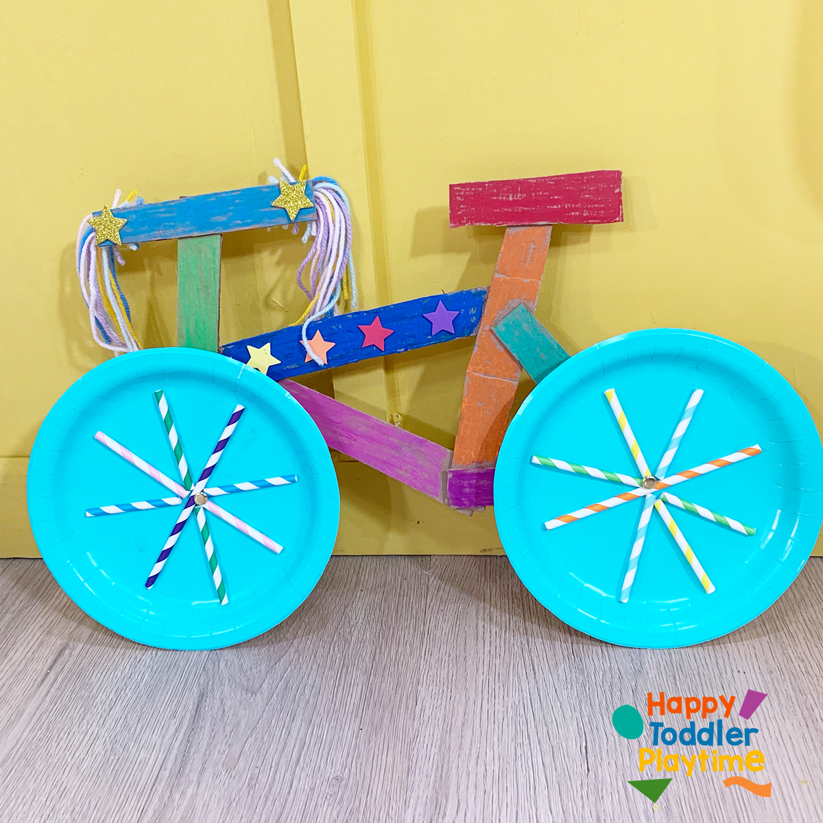 Easy Cardboard Bicycle Craft for Kids - Happy Toddler Playtime