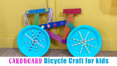 Easy Cardboard Bicycle Craft for Kids - Happy Toddler Playtime
