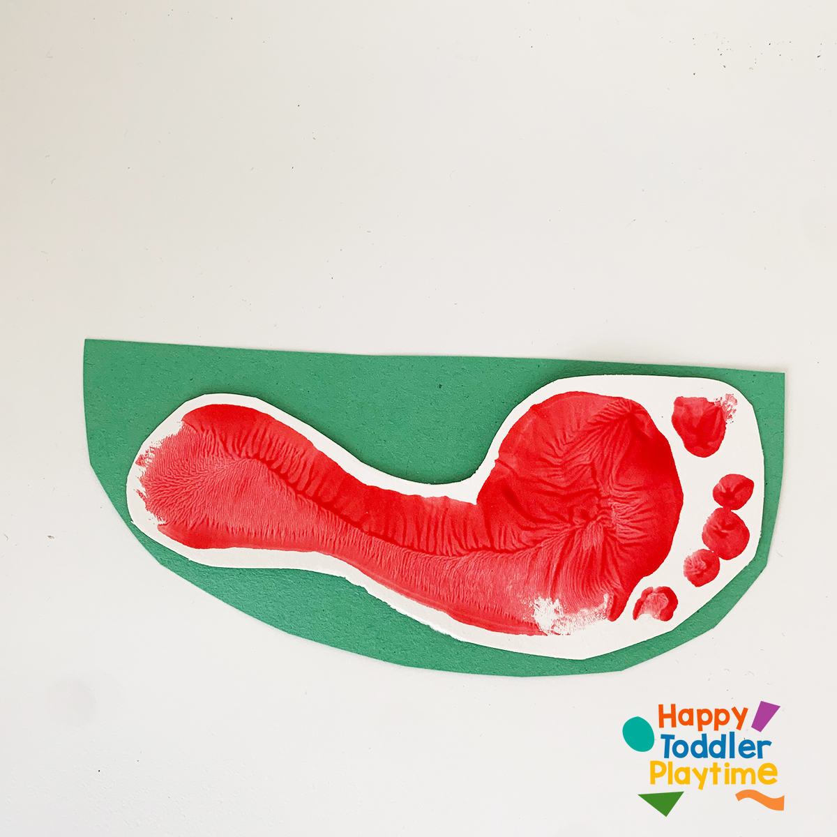 Footprint Watermelon Valentines Day Card Craft For Babies - Happy ...
