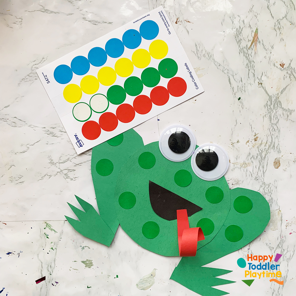 Jumping Frog Craft for Kids - Happy Toddler Playtime