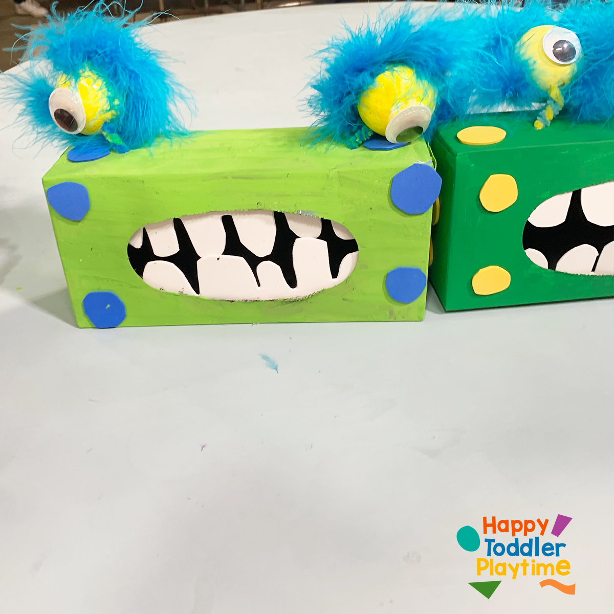 Tissue Box Monster Craft - Happy Toddler Playtime