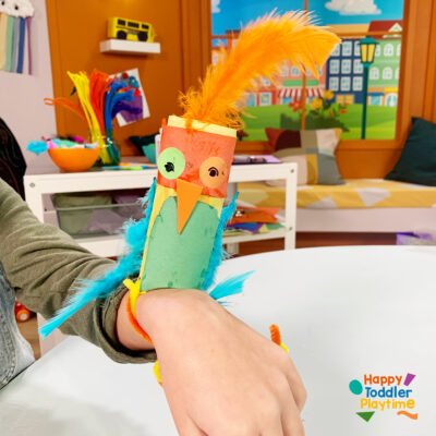Wrist Bird Craft for Kids - Happy Toddler Playtime