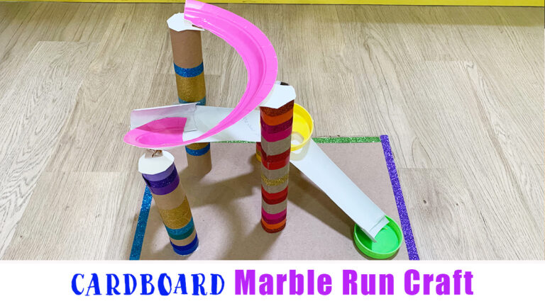 Cardboard Marble Run Craft for Kids - Happy Toddler Playtime