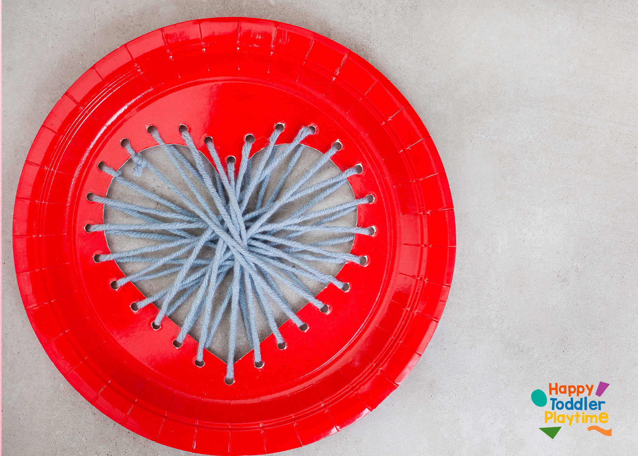 Paper Plate Heart Sewing Craft for Valentine's Day - Happy Toddler Playtime