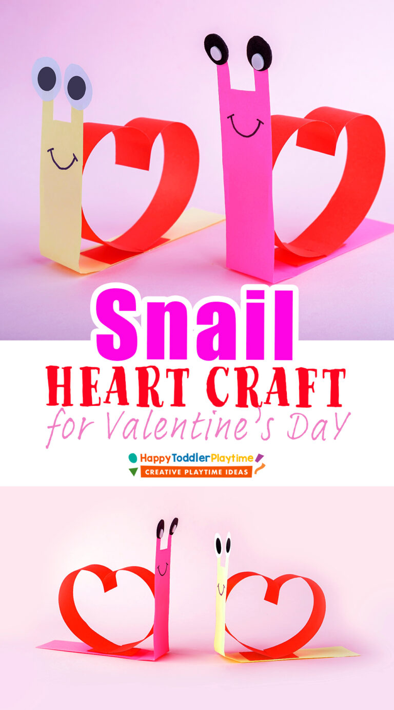 Heart Snail Craft – Valentines Day Crafts - Happy Toddler Playtime