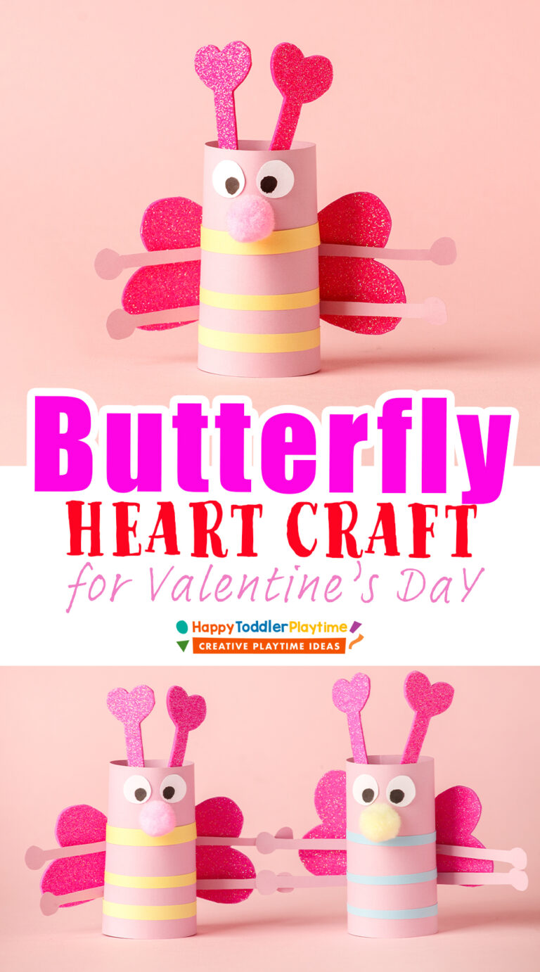 Cardboard Butterfly Heart Craft - Valentine's Day Crafts - Happy ...