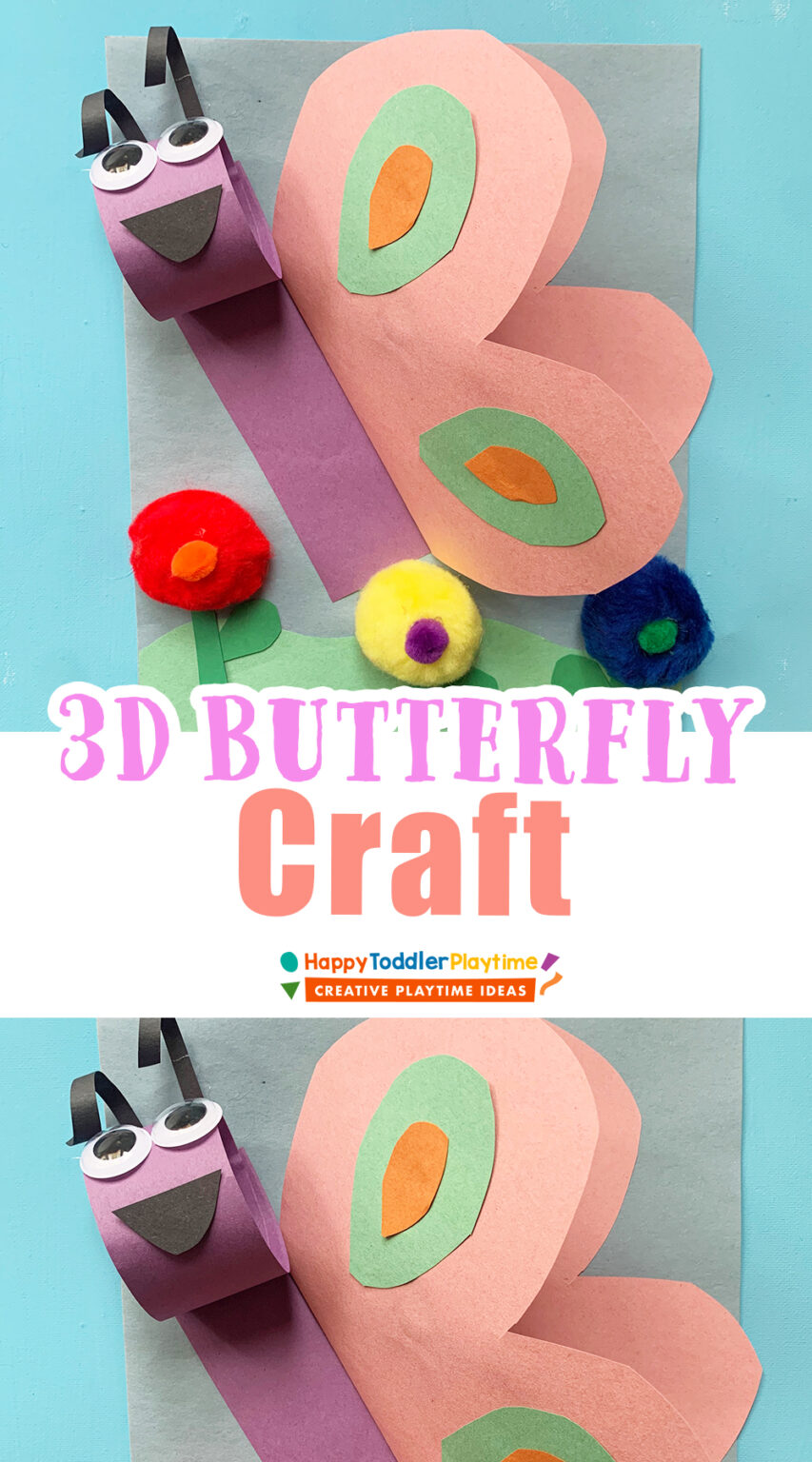3D Butterfly Craft for Kids - Happy Toddler Playtime