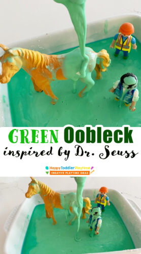 Green Oobleck: Simple STEM Activity Inspired by Dr Seuss - Happy ...