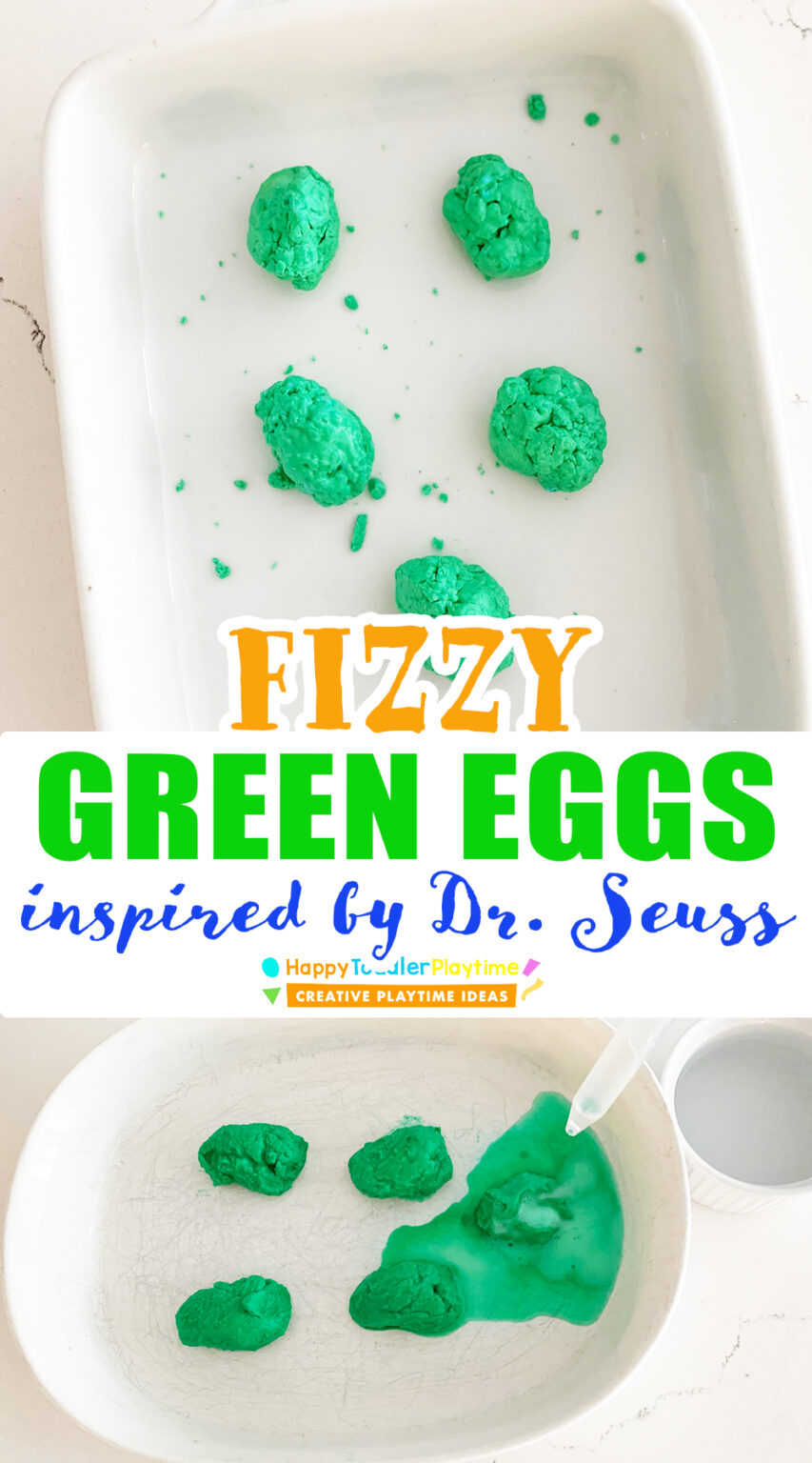 Fizzy Green Eggs: Simple Dr Seuss STEM Activity - Happy Toddler Playtime