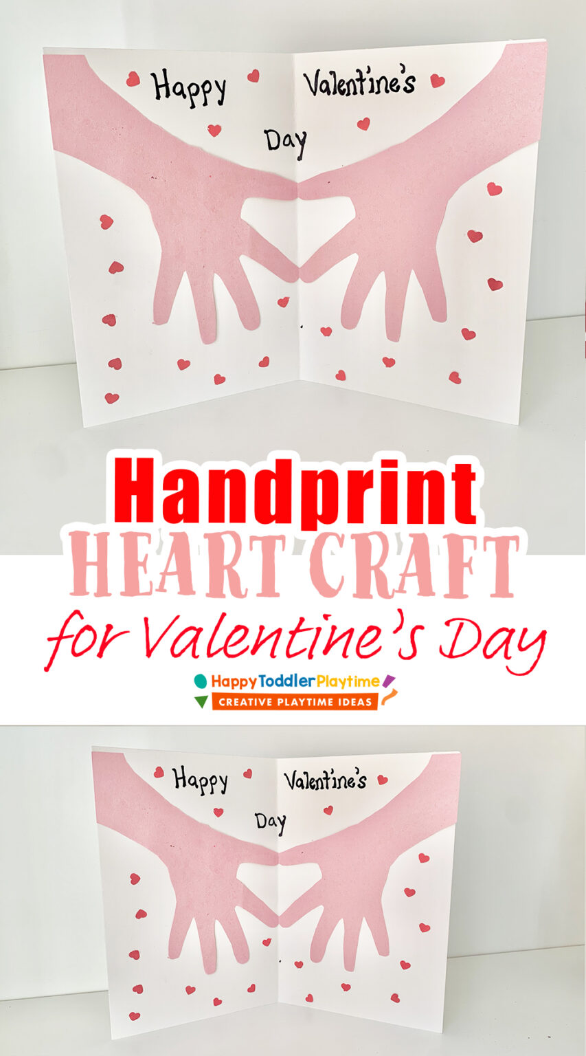 Handprint Heart Card Craft for Valentines or Mothers Day - Happy ...