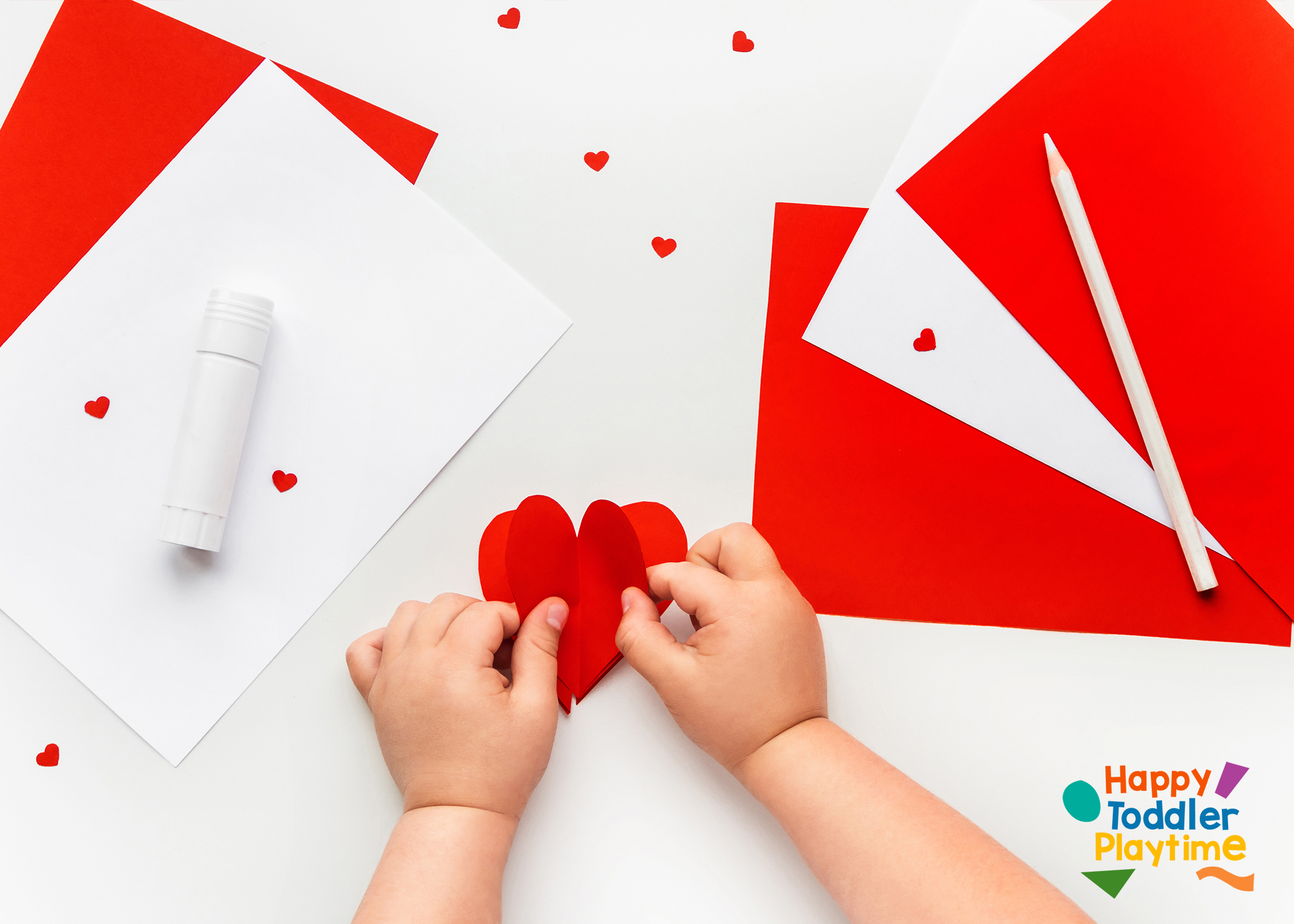 3D Heart Valentine's or Mother's Day Card Craft - Happy Toddler Playtime