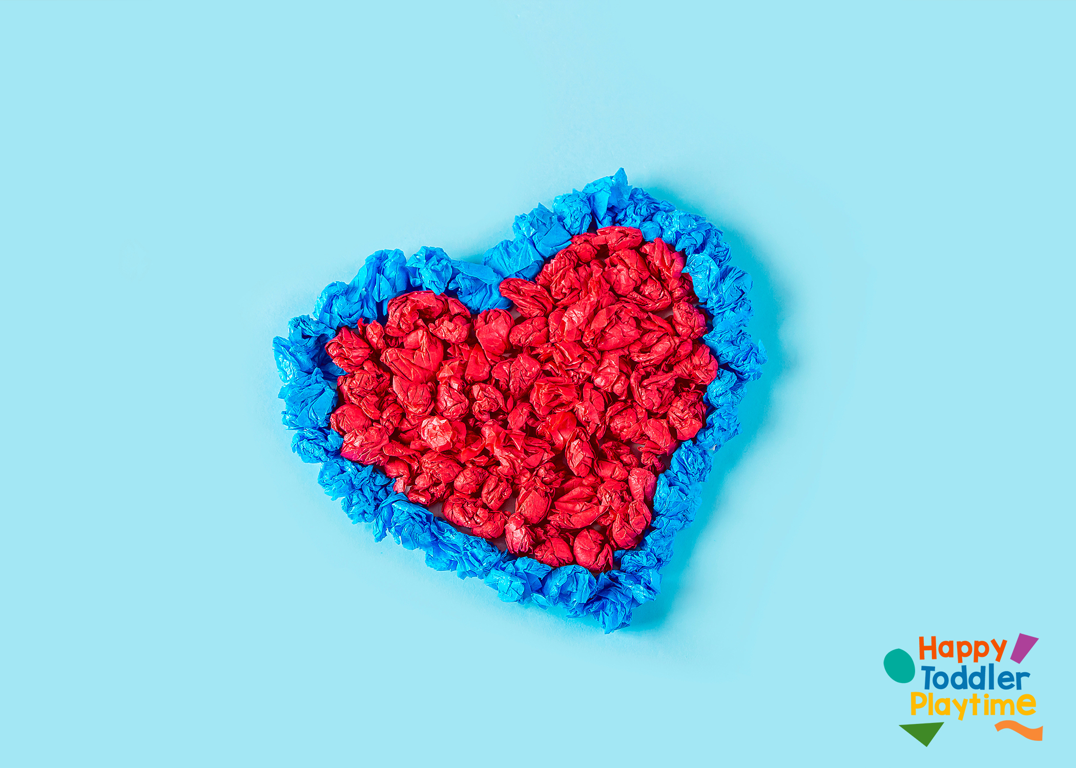 Tissue Paper Heart Craft for Kids - Happy Toddler Playtime