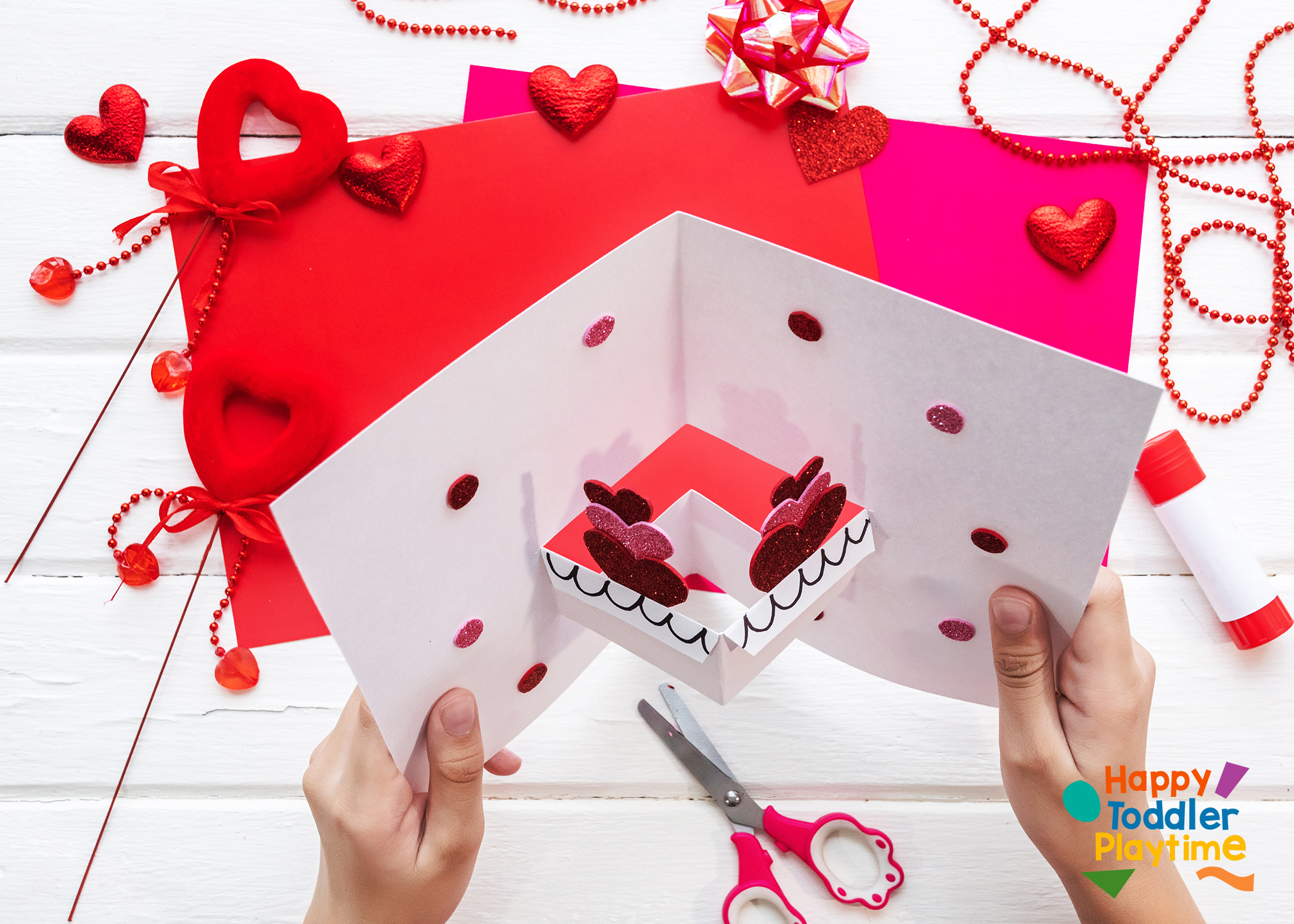 Pop Up Hearts Card Craft for Valentine's or Mother's Day - Happy ...