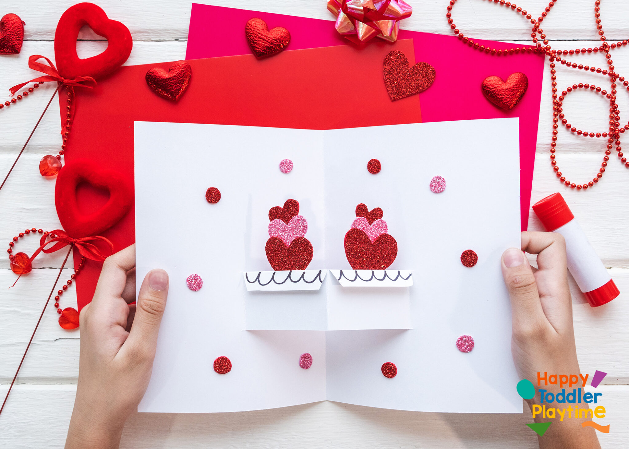 Pop Up Hearts Card Craft for Valentine's or Mother's Day - Happy ...