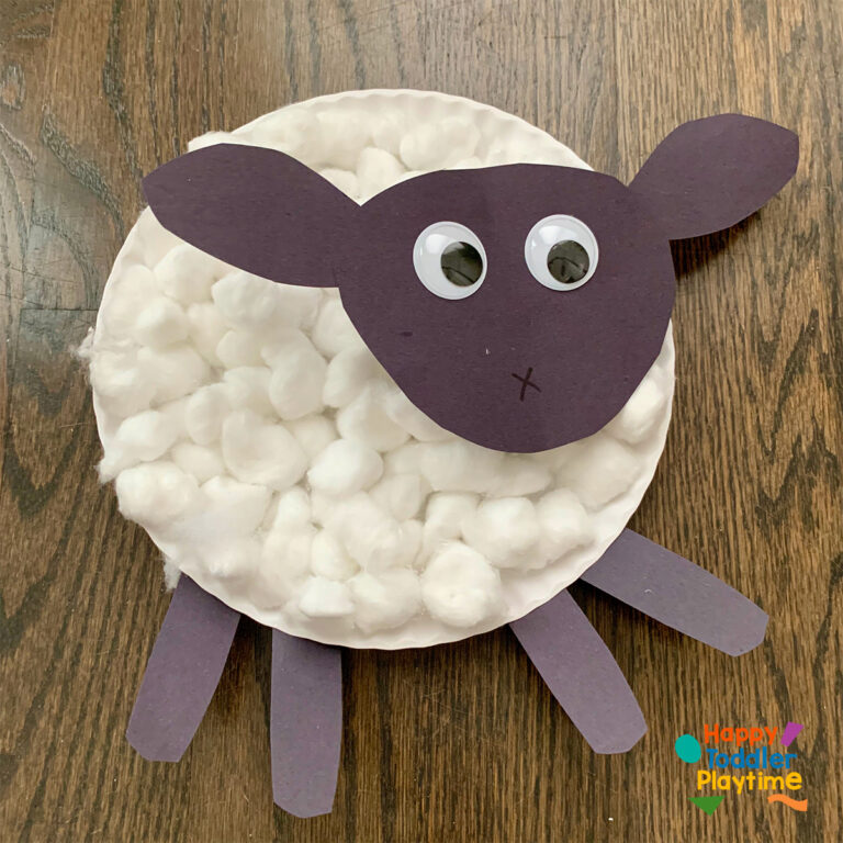 Pop-Up Paper Plate Sheep Craft - Happy Toddler Playtime