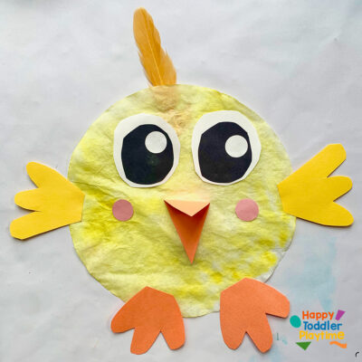 Coffee Filter Chick Craft - Happy Toddler Playtime