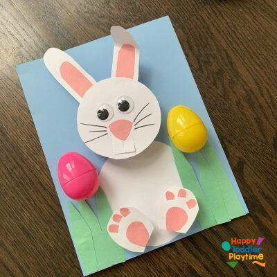 3D Pop-Up Easter Bunny Craft - Happy Toddler Playtime