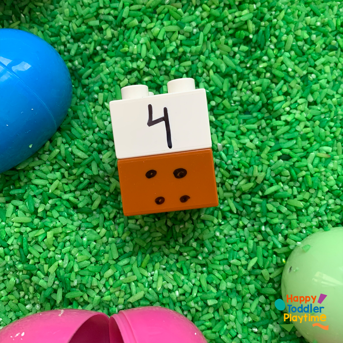 LEGO Easter Egg Hunt Activity for kids - Happy Toddler Playtime