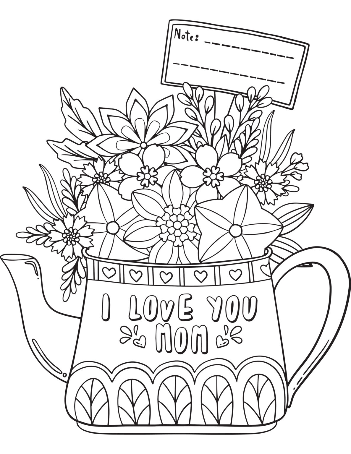 Free Mother's Day Coloring Pages (Printables) for Kids - Happy Toddler ...