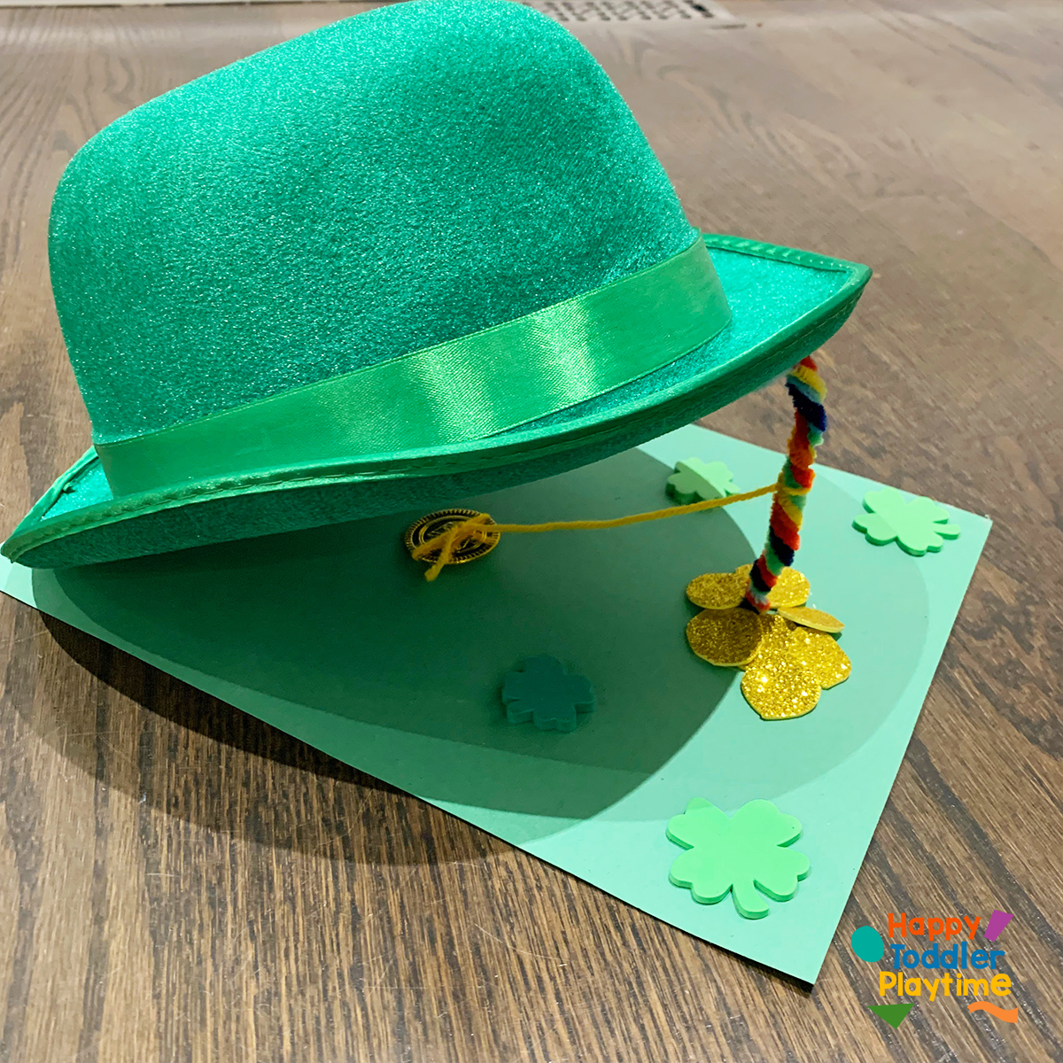 Leprechaun Hat Trap Idea for St. Patrick's Day - Happy Toddler Playtime