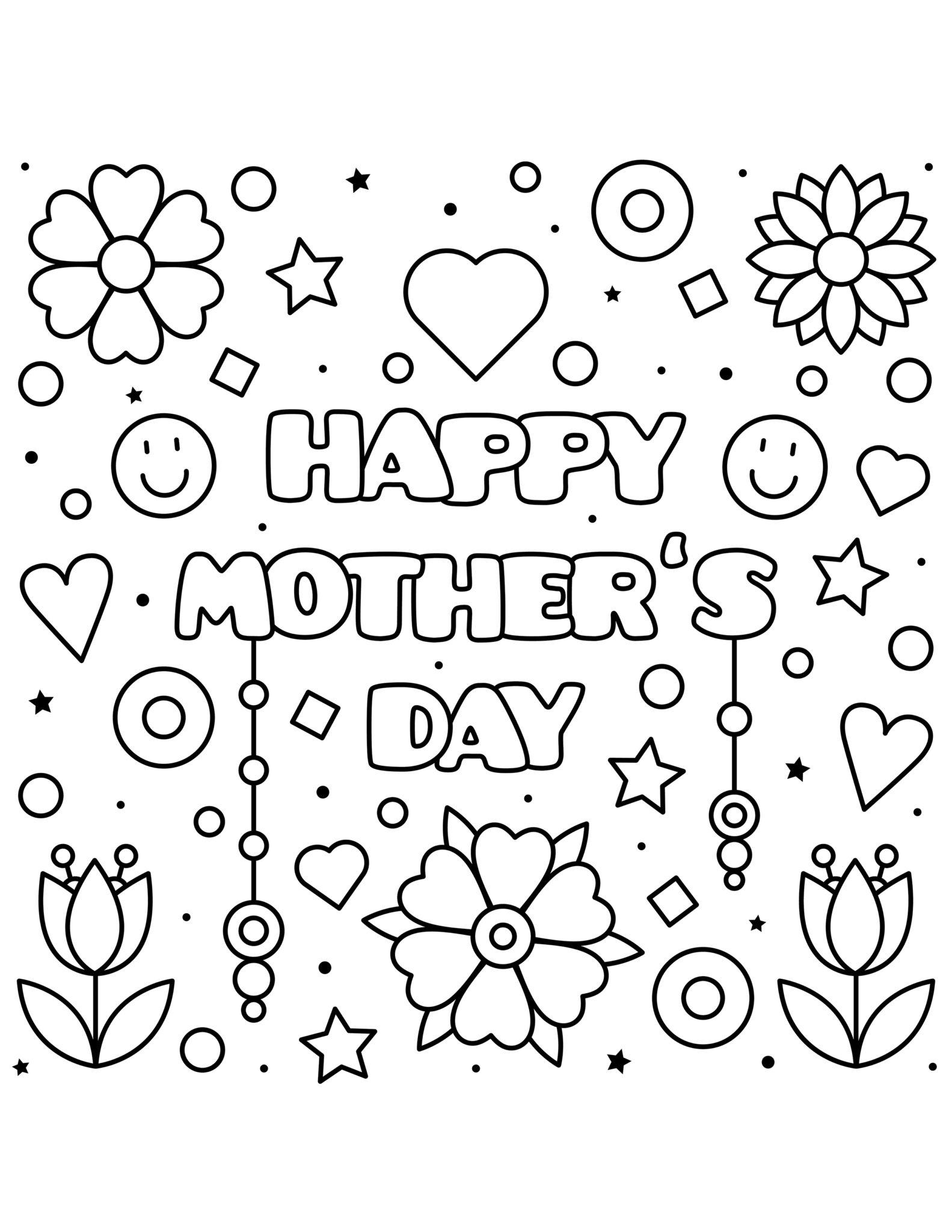 Free Mother's Day Coloring Pages (Printables) for Kids - Happy Toddler ...