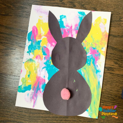 No Mess Easter Bunny Painting - Happy Toddler Playtime