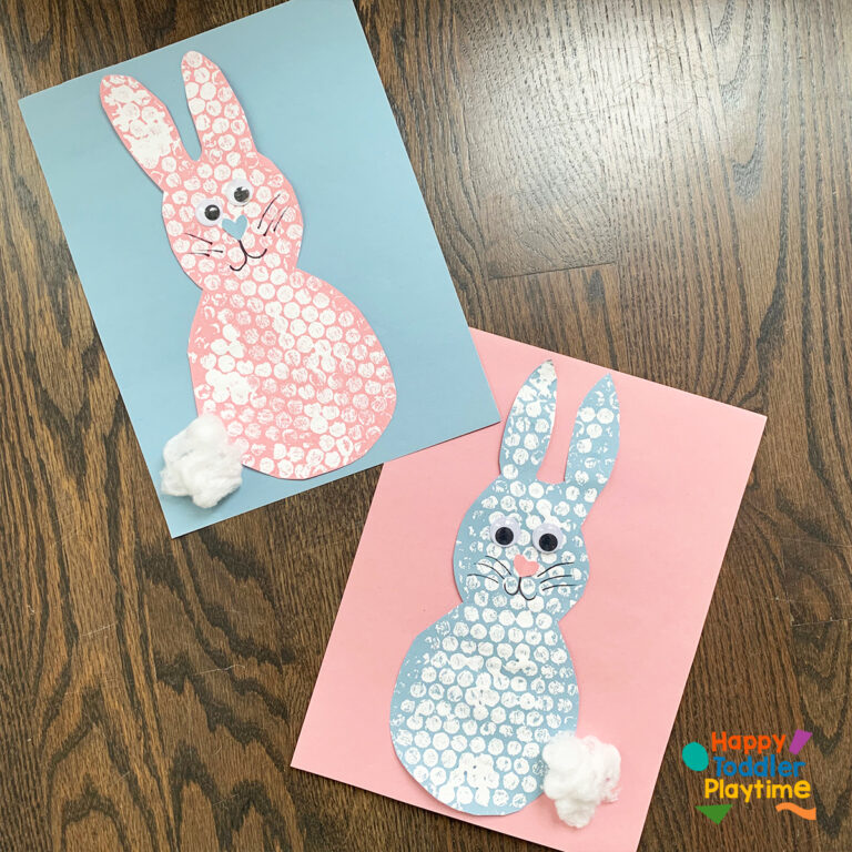 Bubble Wrap Easter Bunny Craft - Happy Toddler Playtime